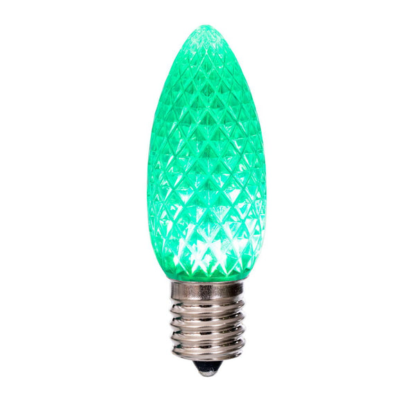 LED C9 - Transparent Faceted Bulbs - All Colors - Steady – Lights for ...